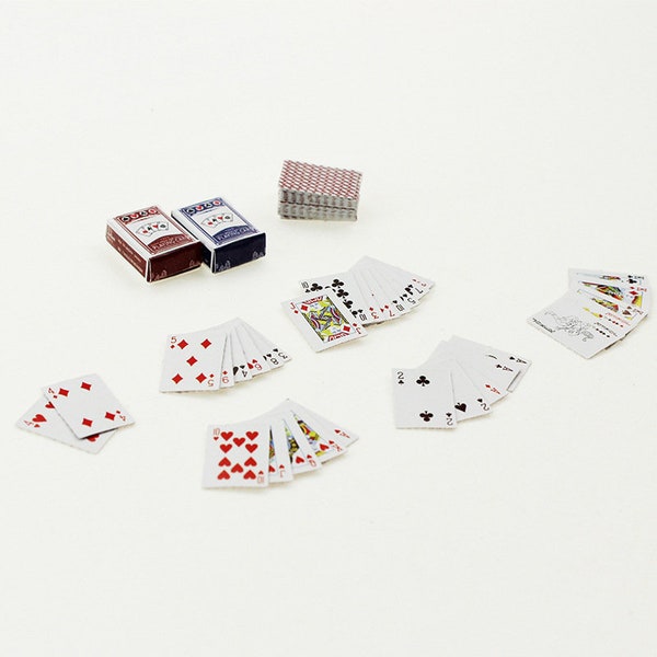 Miniature Playing Cards - Etsy