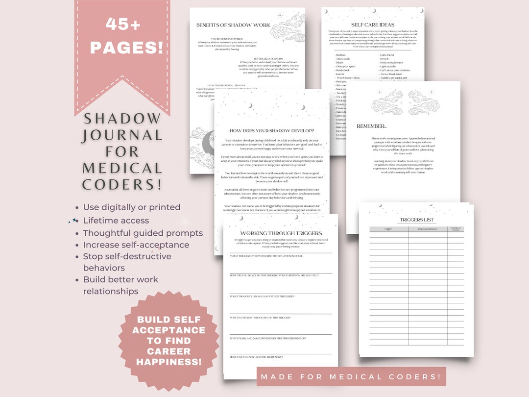 Shadow Work Journal for Medical Coders | Guided Prompts | Increase Self ...