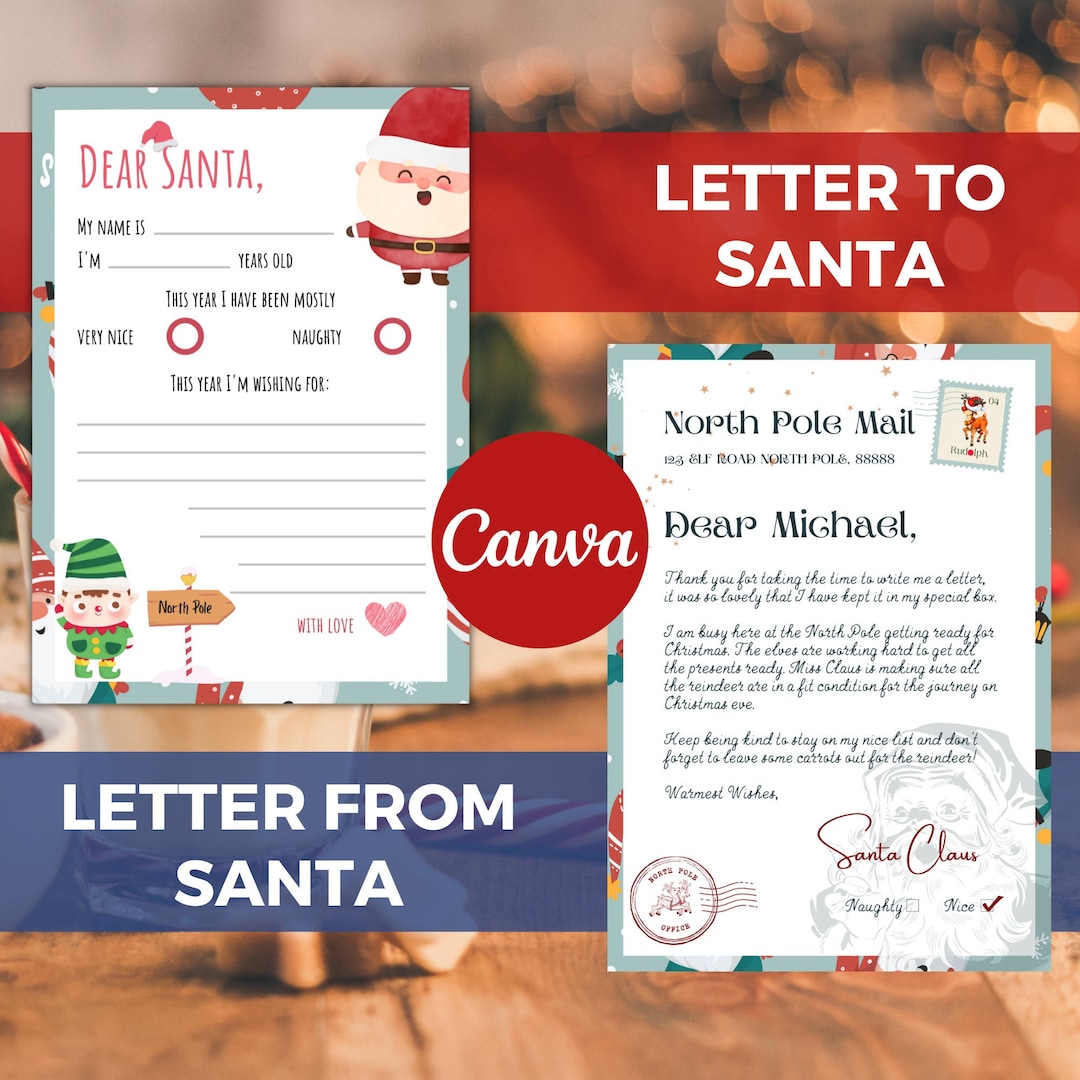 Letter to Santa & Santa Response | Christmas Wish List | Christmas ...