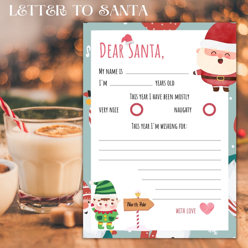 Letter to Santa & Santa Response | Christmas Wish List | Christmas ...