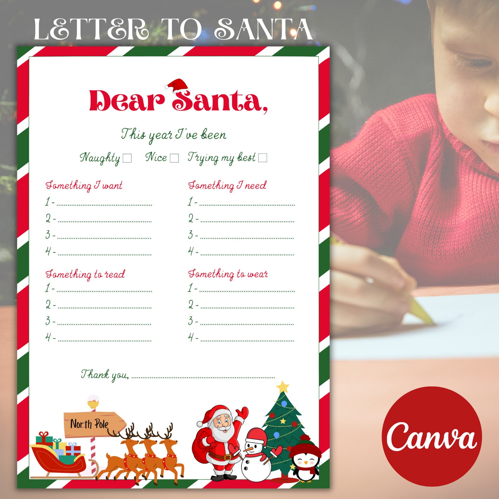 Letter to Santa & Letter From Santa | Christmas Wish List | Christmas ...