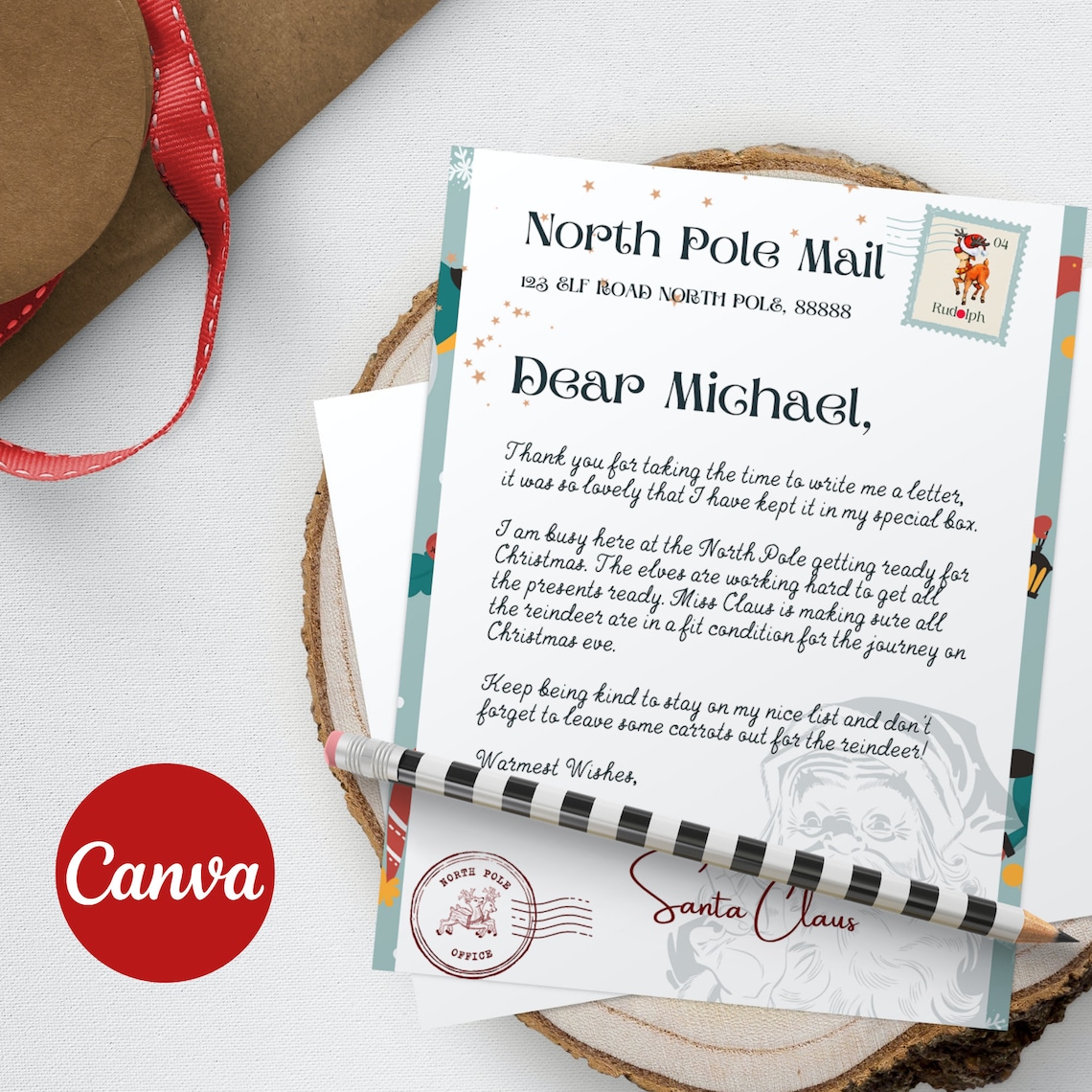 Letter to Santa & Santa Response | Christmas Wish List | Christmas ...