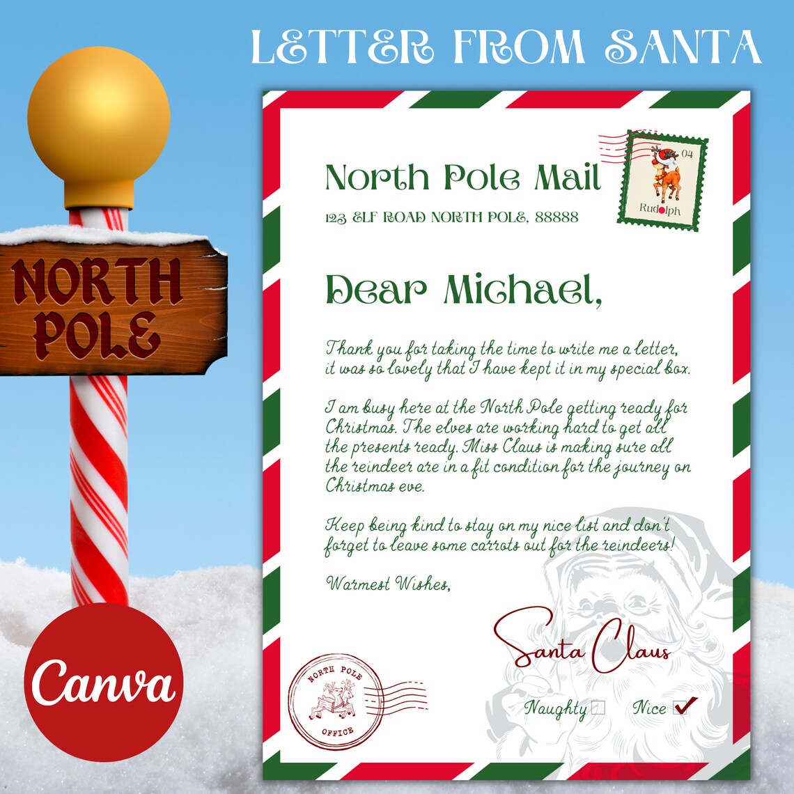 Letter to Santa & Letter From Santa Christmas Wish List Christmas ...