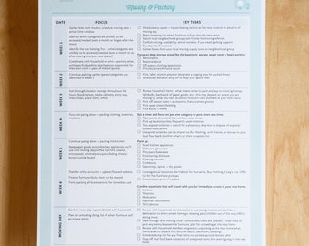 Assisted Living Moving and Packing Checklist - Etsy