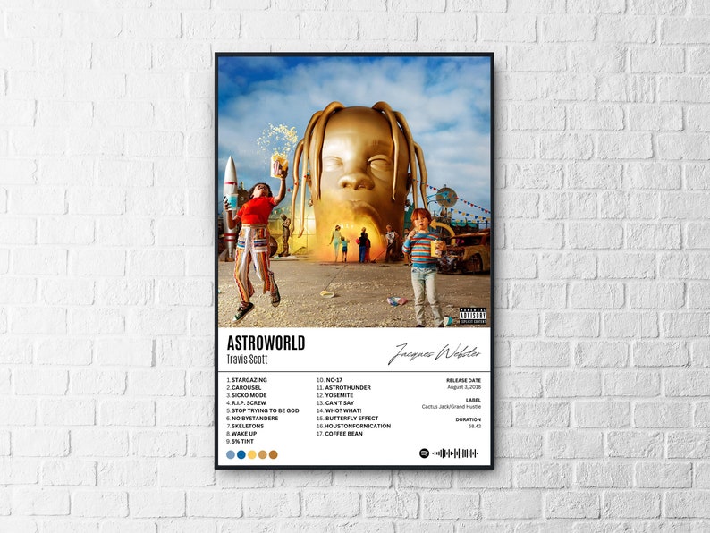 Astroworld - Travis Scott Album Poster | Music Art | Digital File ...