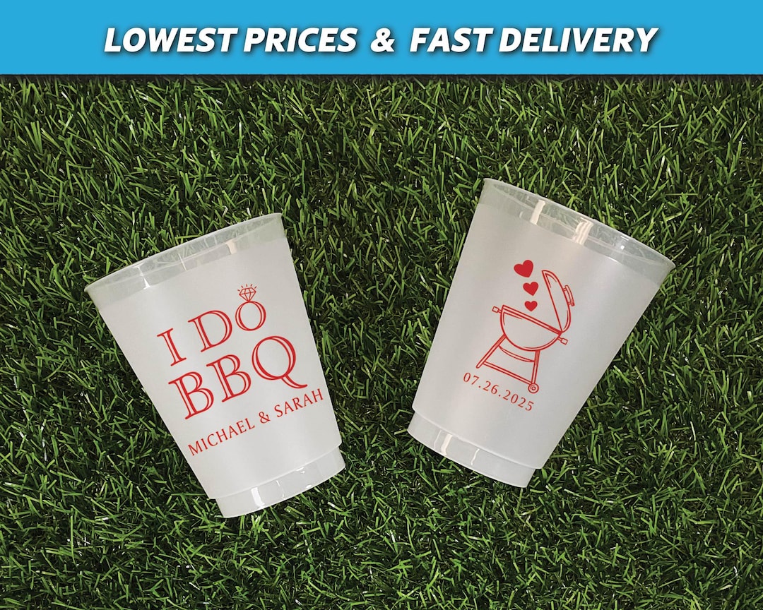I Do BBQ Cups, I Do Barbecue Frosted Cups, Wedding BBQ Favors, BBQ ...