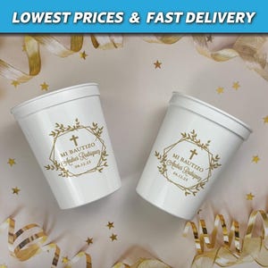 Mi Bautizo Cups, Baptism Stadium Cups, Christening Cups, Stadium ...