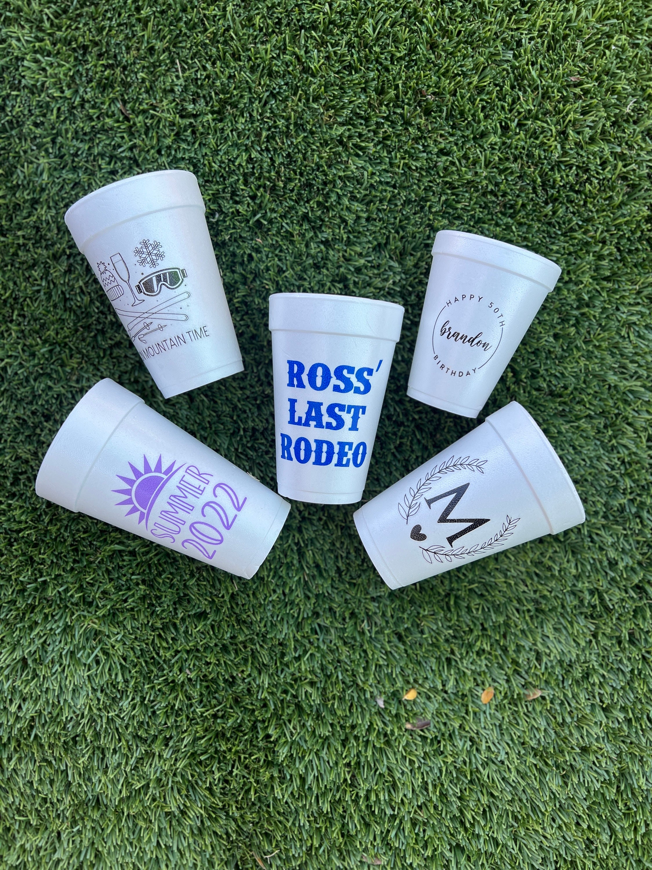 Custom Printed Styrofoam Cups Foam Cups Personalized Party - Etsy