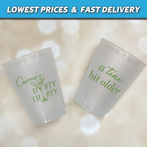A Tini Bit Older Frosted Birthday Cups, Martini Party Cups, Dirty ...