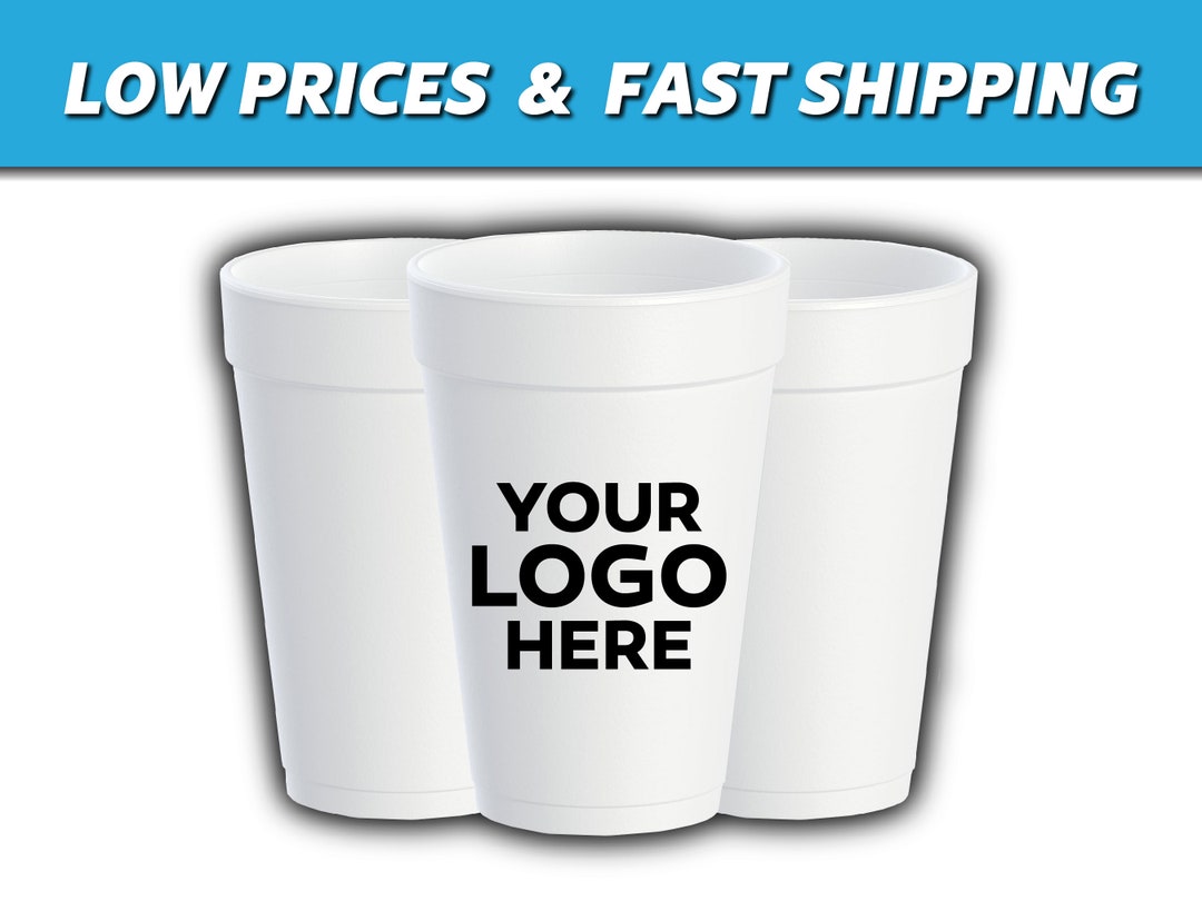 Custom Printed Styrofoam Cups Foam Cups Personalized Party - Etsy