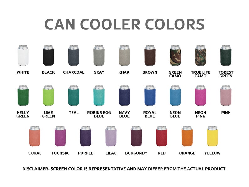 Custom Neoprene Can Coolers Personalized Huggers Custom - Etsy