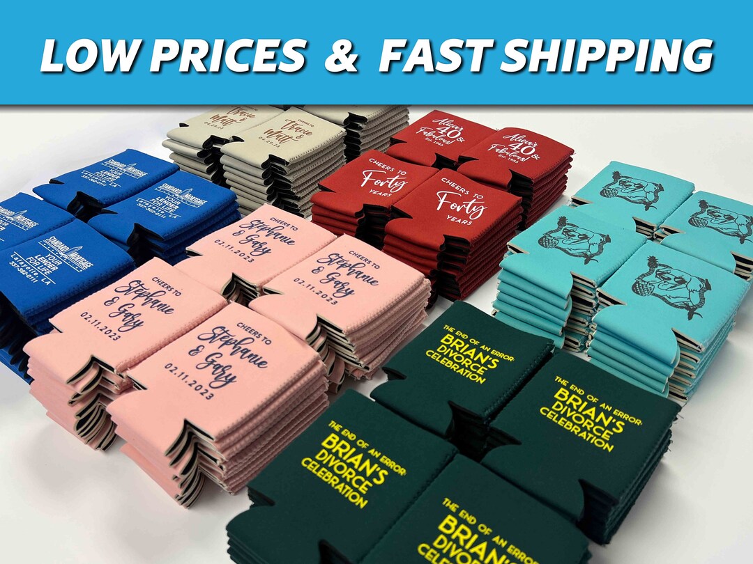 Custom Neoprene Can Coolers Personalized Huggers Custom - Etsy