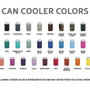 Personalized Wedding Can Coolers, Custom Huggers for Modern Wedding or ...