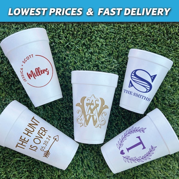 Monogram Cups - Etsy