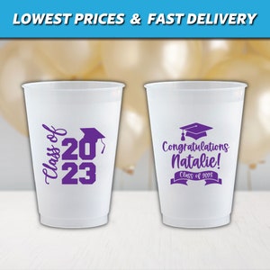 Graduation Custom Frosted Cups 9oz, 10oz, 12oz, 16oz, 20oz, 24oz ...