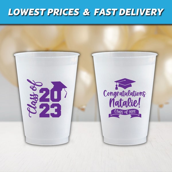 Personalized Party Cups Graduation - Etsy