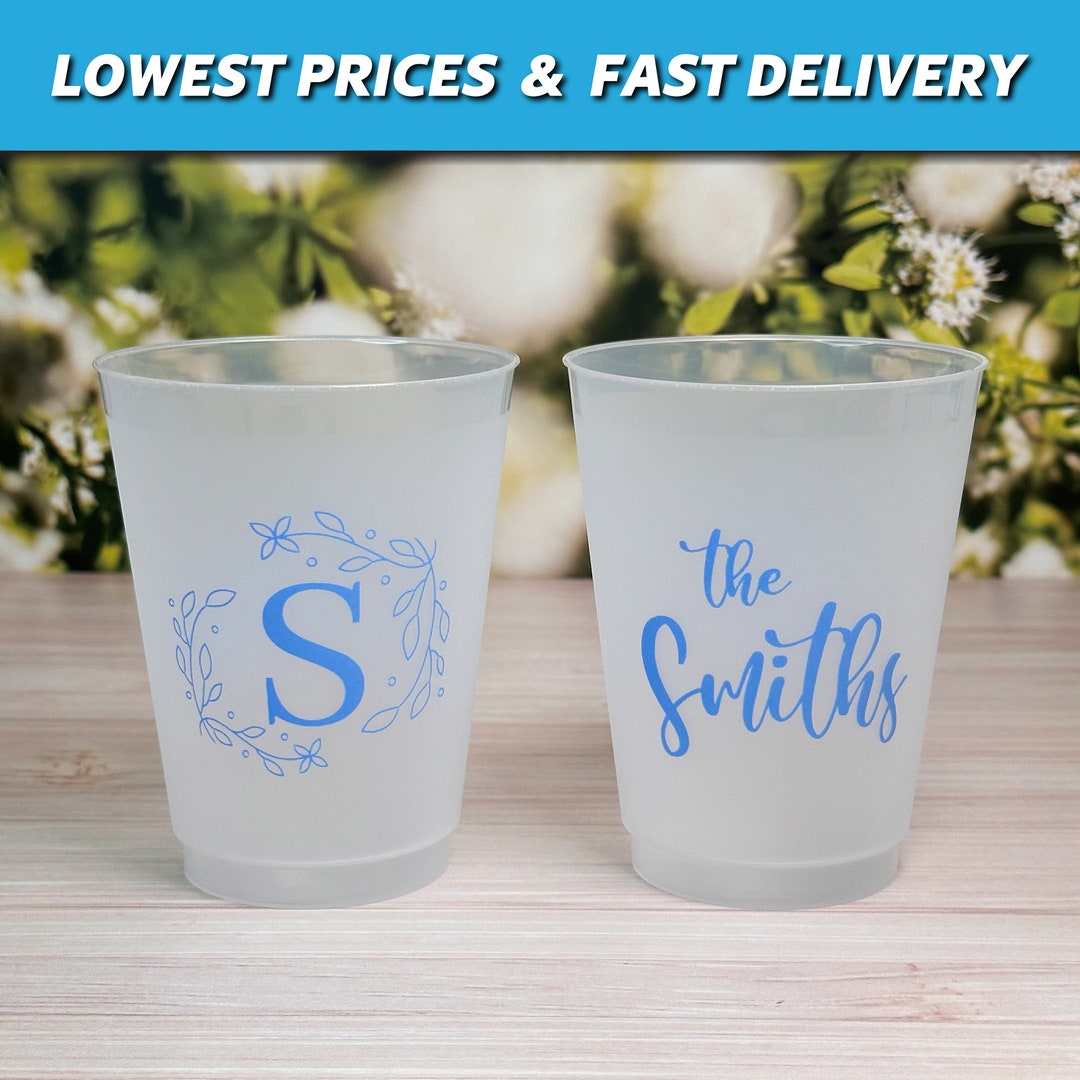 Personalized Wedding Cups Frost Flex Cups, Customizable for Couples ...