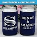Personalized Wedding Can Coolers, Wedding Favors, Custom Huggers for ...