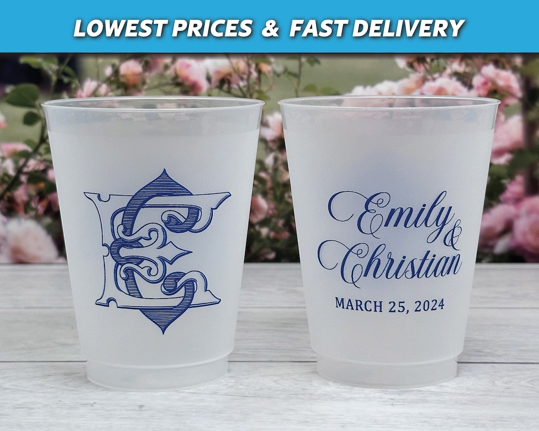 Personalized Cups for Your Wedding, Reception Bar, Engagement Party ...