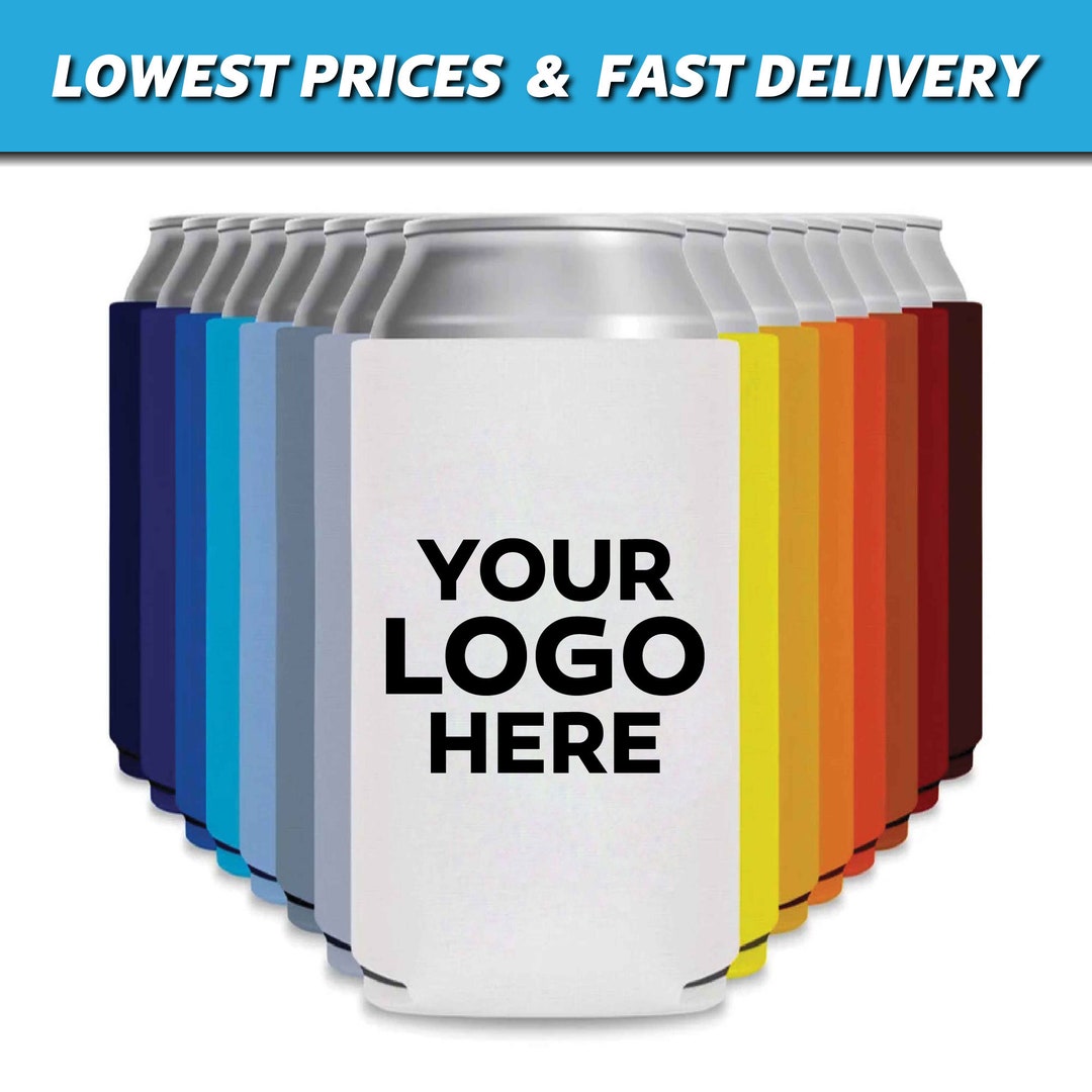 Custom Slim Neoprene Can Coolers, Personalized Huggers, Custom ...
