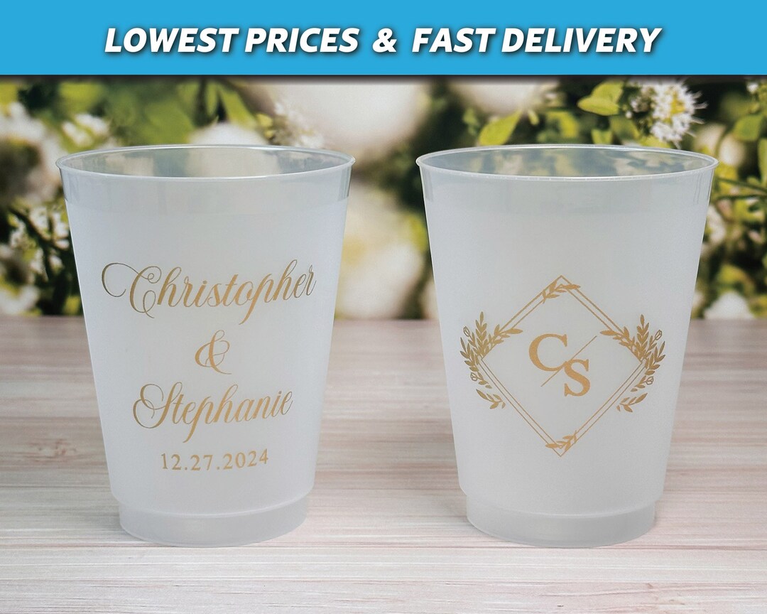 Personalized Cups for Your Wedding, Reception Bar, Engagement Party ...