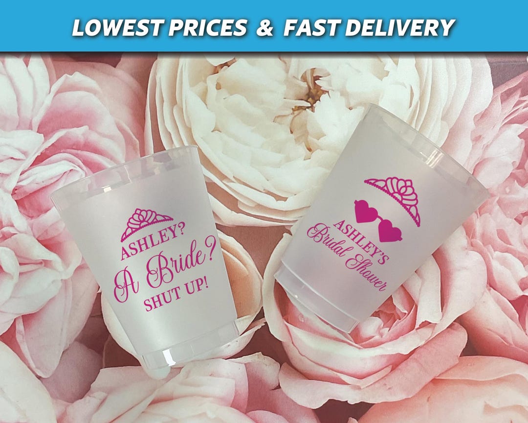 Me? A Bride? Shut Up!, Princess Bridal Shower Frosted Cups, Princess ...