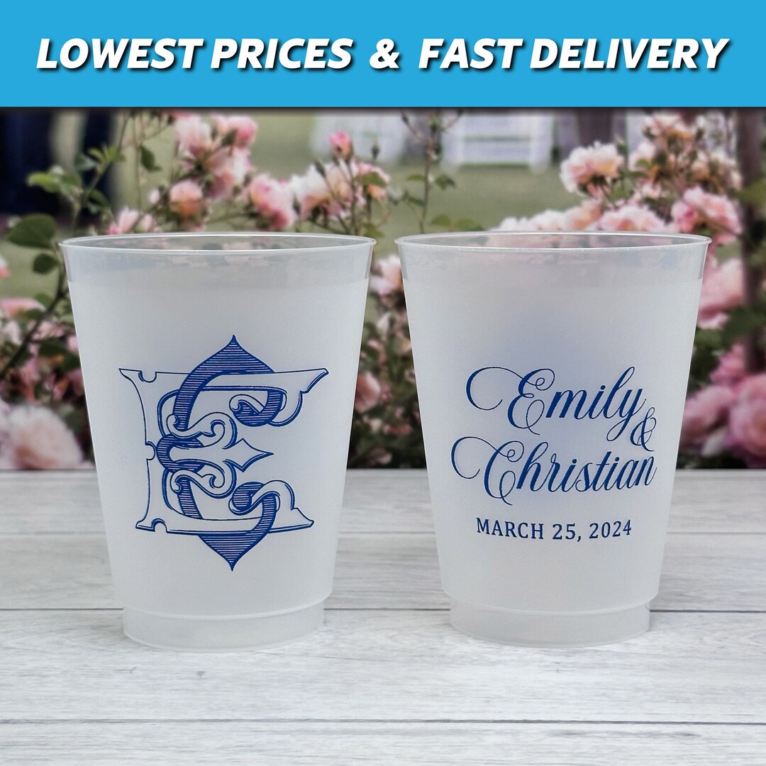 Personalized Cups for Your Wedding, Reception Bar, Engagement Party ...