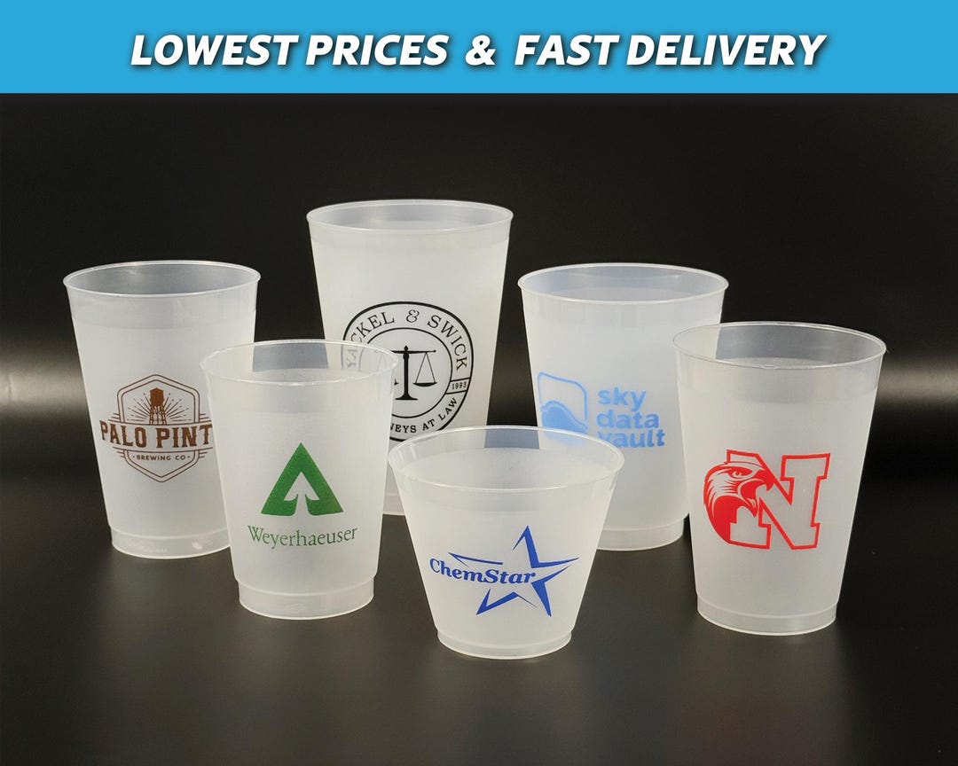 Personalized Cups, Custom Printed Frosted Cups, Shatterproof, Frost ...