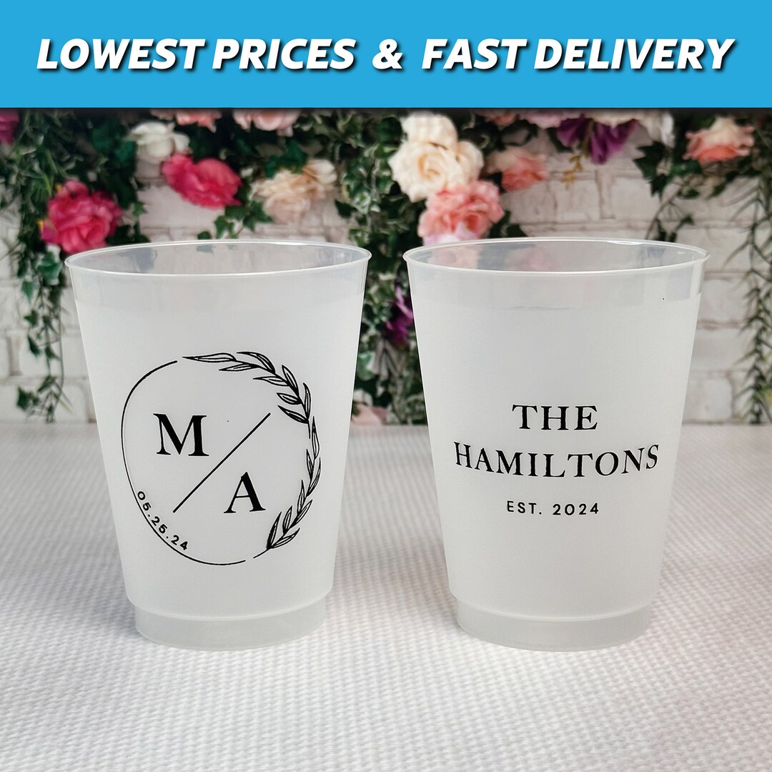 Personalized Wedding Cups Frost Flex Cups, Customizable for Couples ...