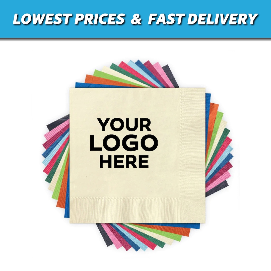 Custom Printed 3-PLY Cocktail Napkins - Personalized Napkins, Design ...