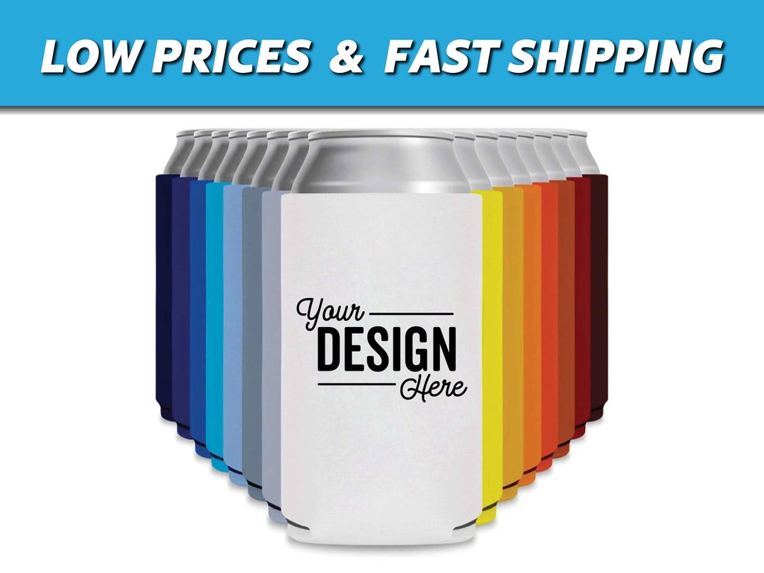 Custom Slim Neoprene Can Coolers Personalized Huggers Custom - Etsy