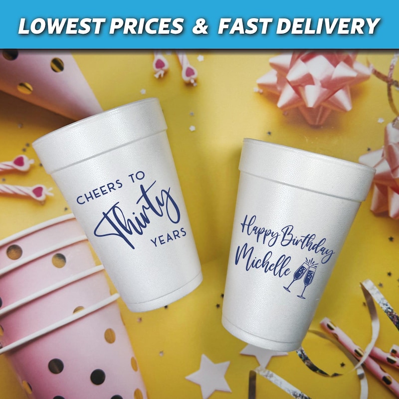 Foam Cups Personalized - Etsy