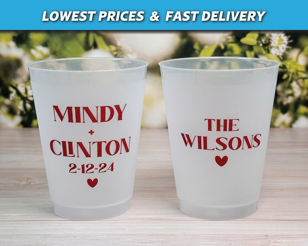 Personalized Wedding Cups, Frost Flex Cups, Wedding Shower Cups ...