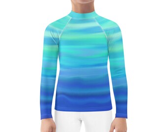Youth Wave Rash Guard Wave Rash Guard Kids Rash Guard - Etsy