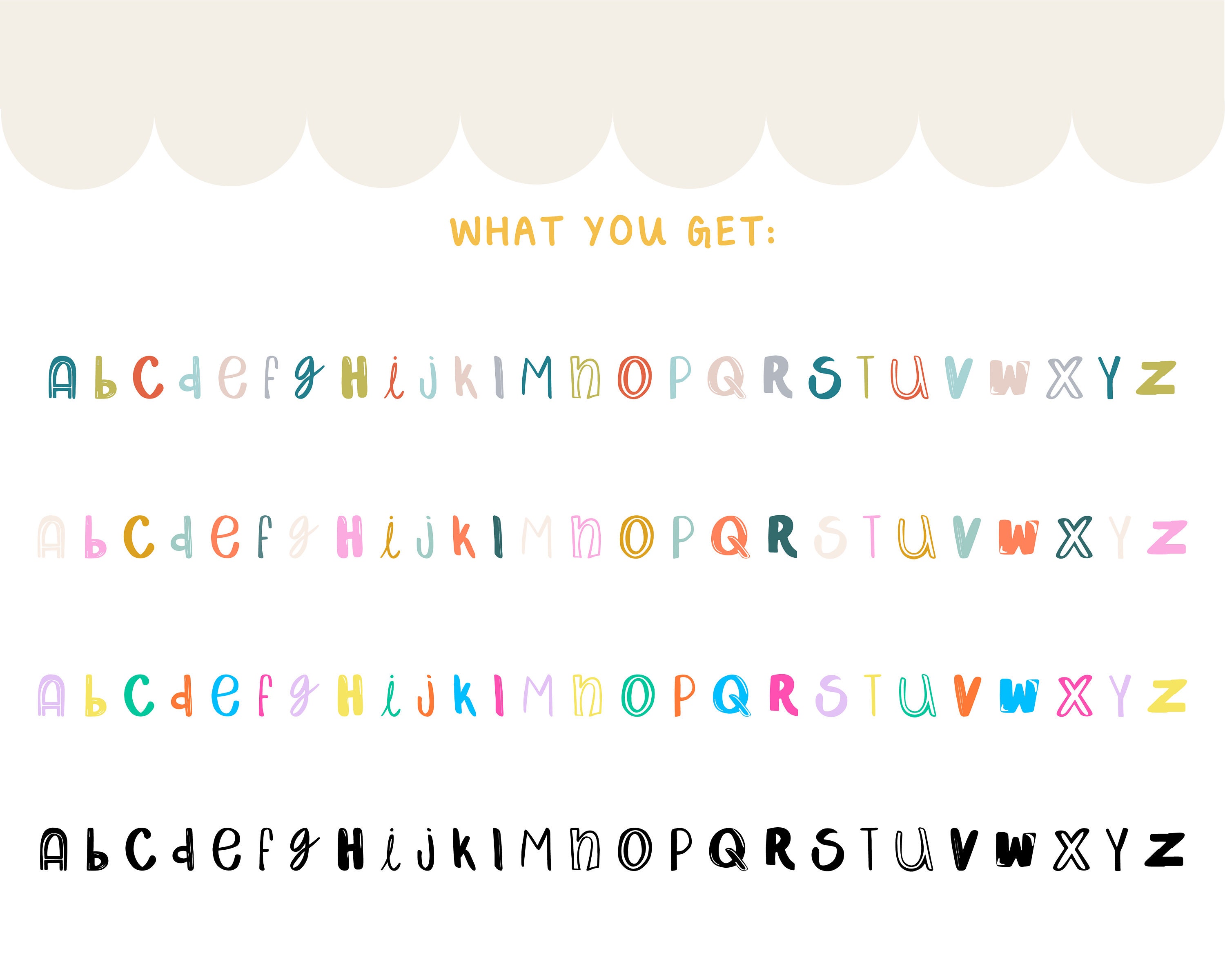 Alphabet FONT and PNG, Letters PNG, Cute Alphabet. - Etsy