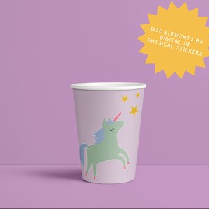 RAINBOW UNICORN Digital, Crayon Clipart, Png, Crayon Illustration - Etsy