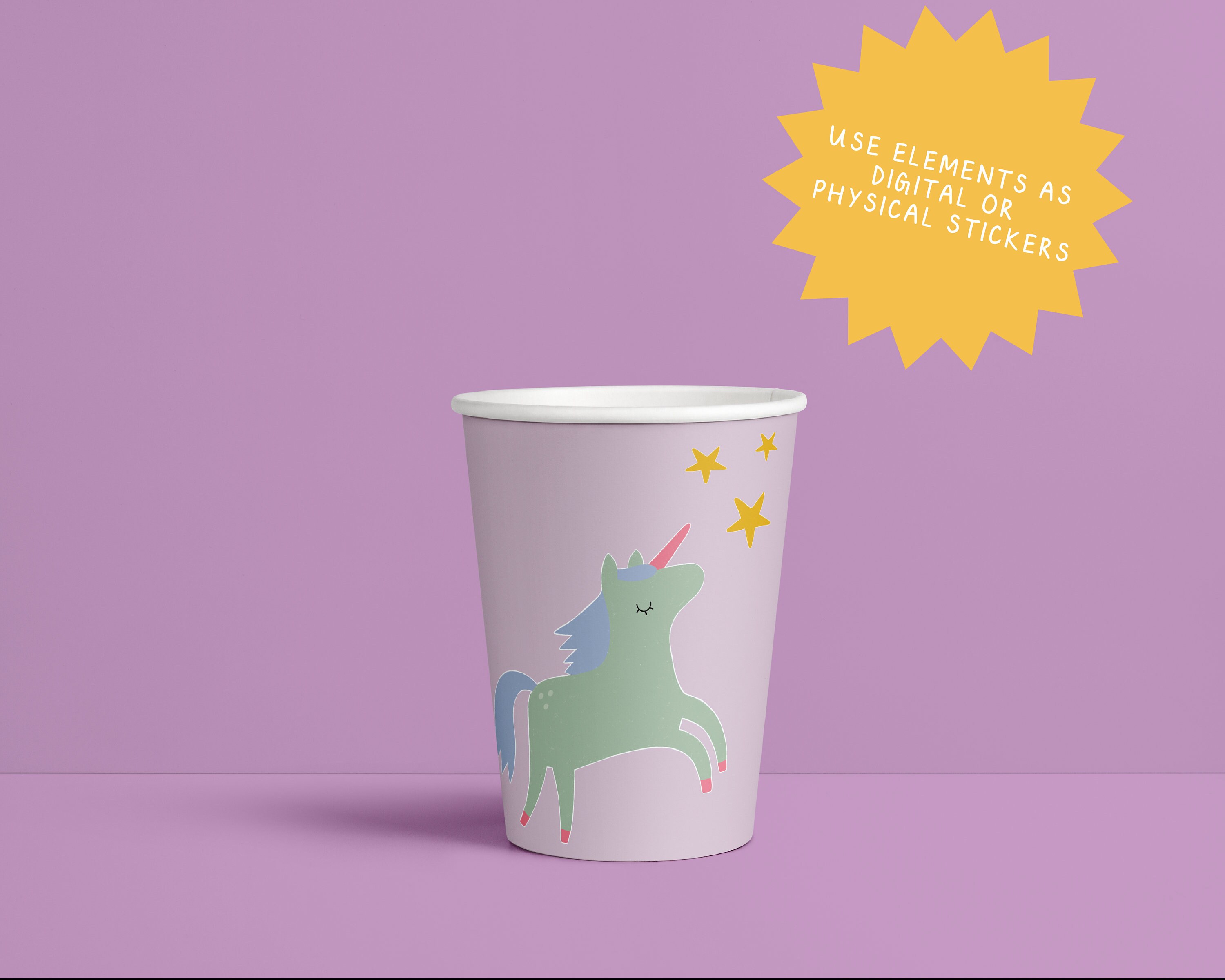 RAINBOW UNICORN Digital, Crayon Clipart, Png, Crayon Illustration - Etsy