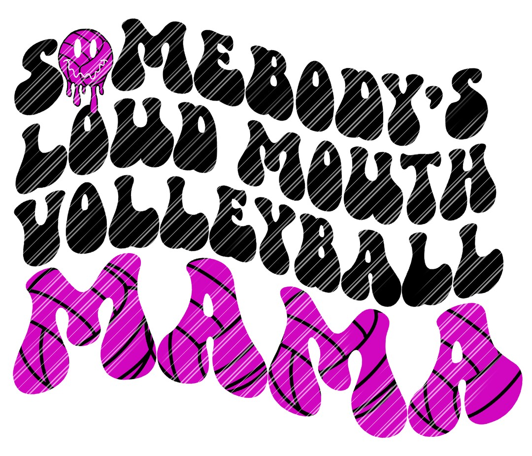 Retro Volleyball Mama PNG Wavy Text Sublimation Design Image - Etsy