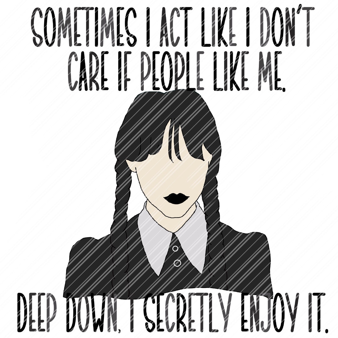 Wednesday Addams Funny PNG Sublimation Design Image - Etsy