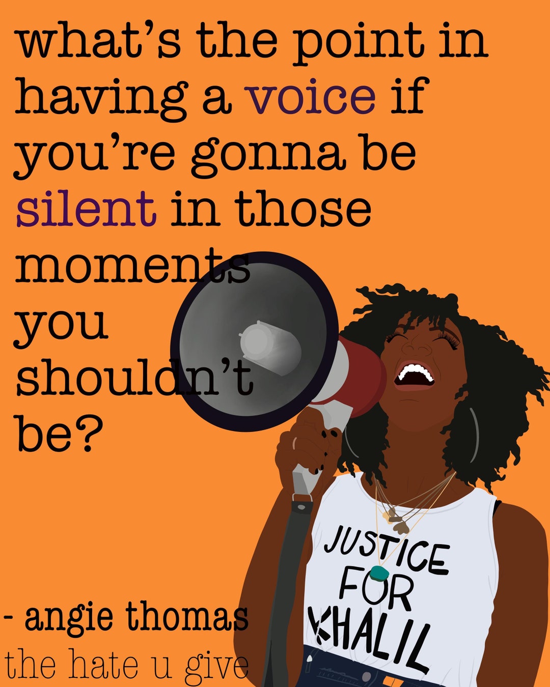 The Hate U Give Digital Poster Download | Inspirational Quote & Digital ...