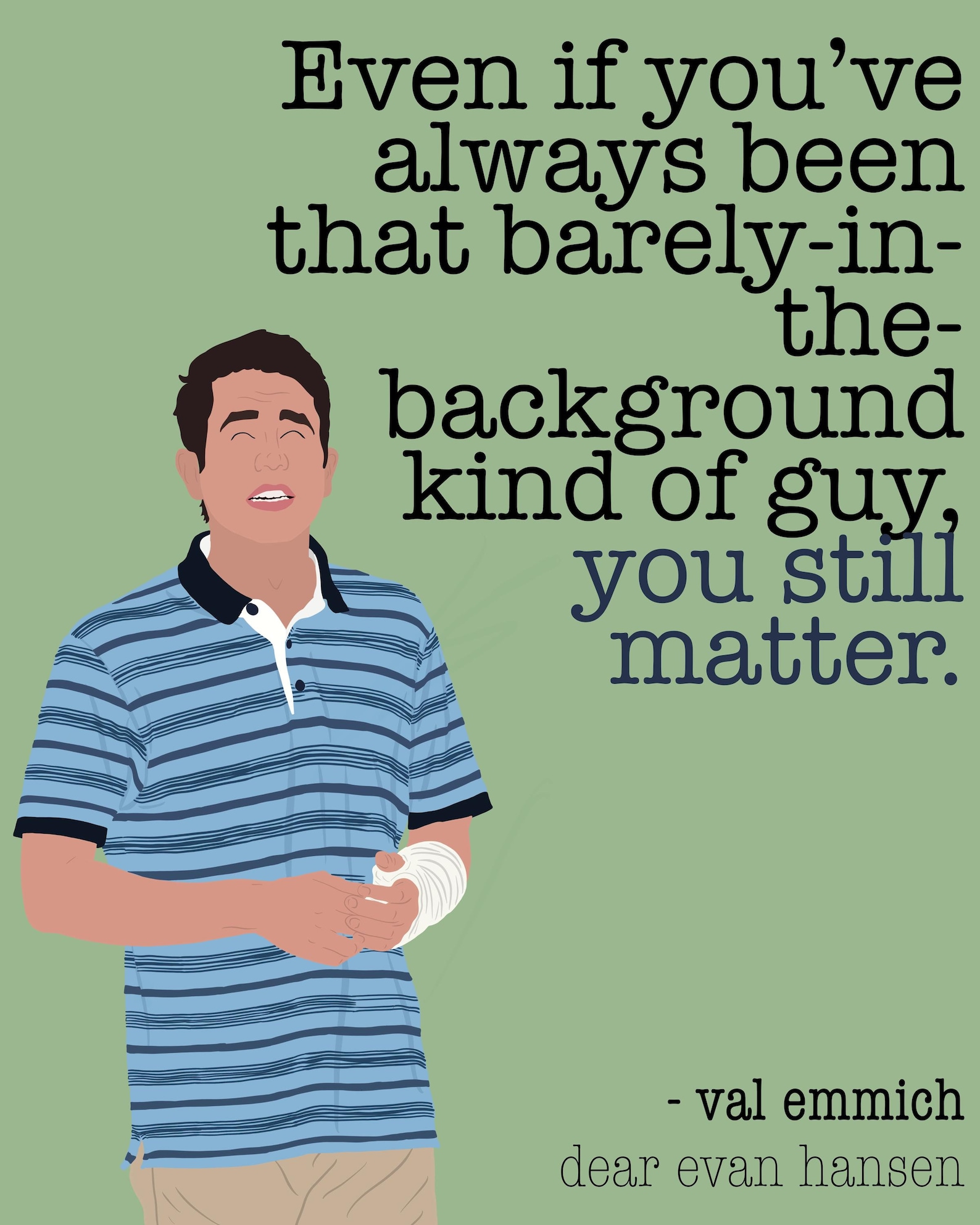 Dear Evan Hansen Digital Poster Download | Inspirational Quote ...