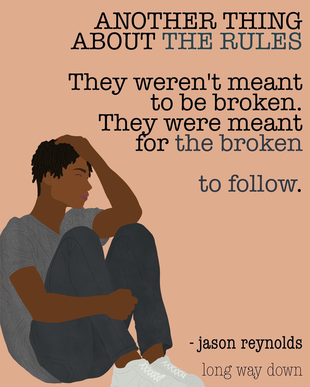 Long Way Down Digital Poster Download | Inspirational Quote & Digital ...