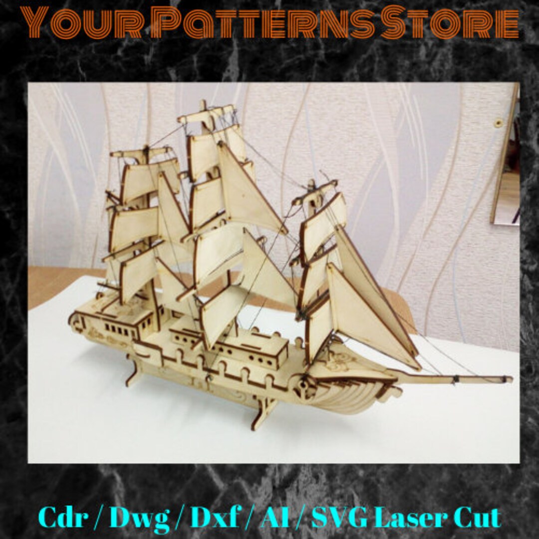Sails Laser Cut File Engrave Files Dxf / Cdr / Dwg / SVG / - Etsy