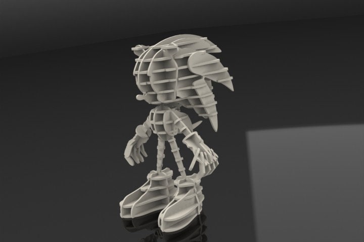 Sonic 3D Laser Cut File Engrave Files Dxf / Cdr / Dwg / - Etsy Australia