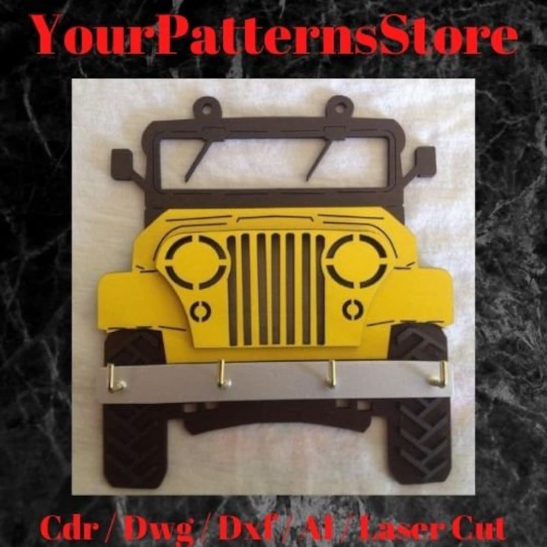 Jeep Wrangler Laser Cut File Engrave Files Dxf / Cdr / Dwg / - Etsy