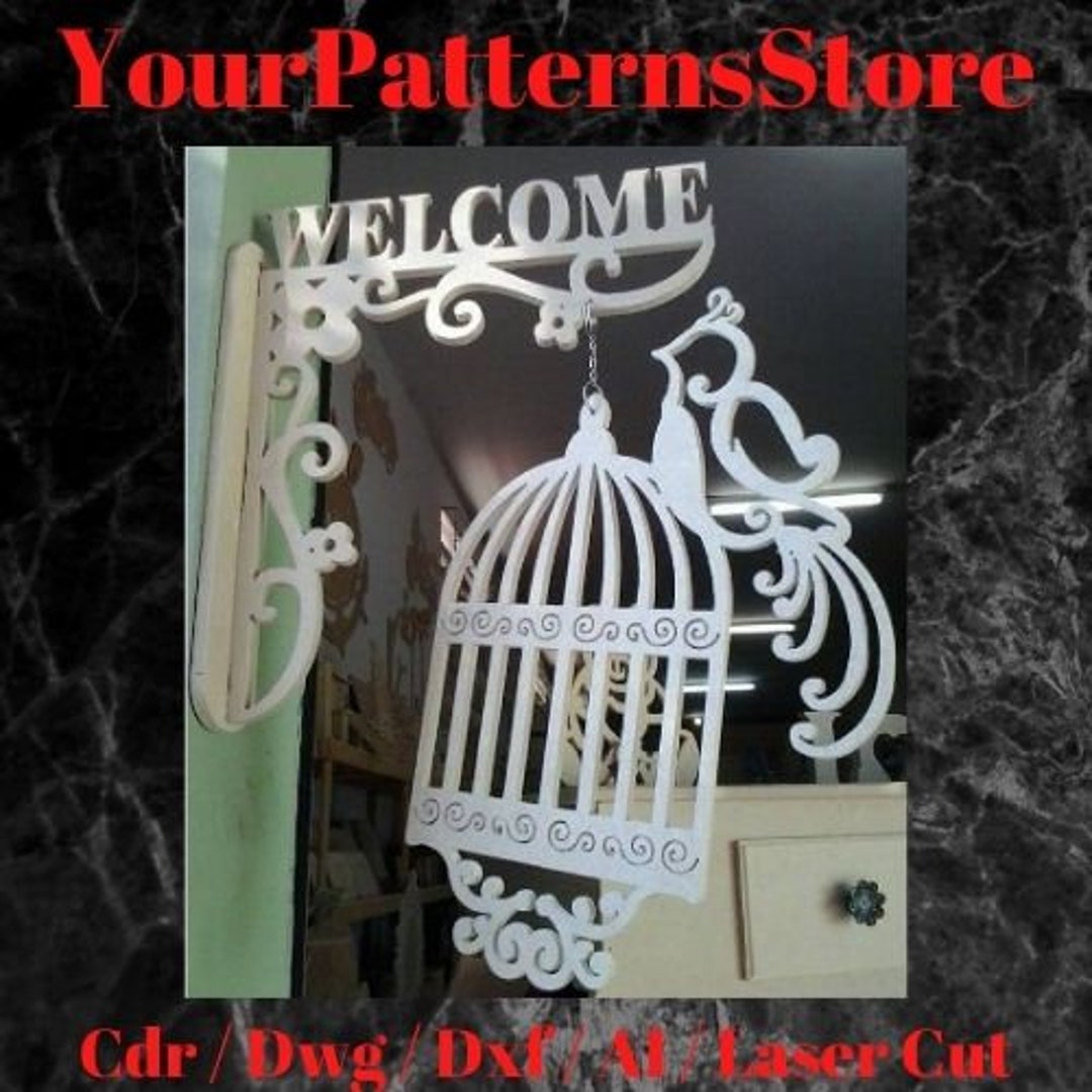 Bird Cage Laser Cut File Engrave Files Dxf / Cdr / Dwg / AI - Etsy