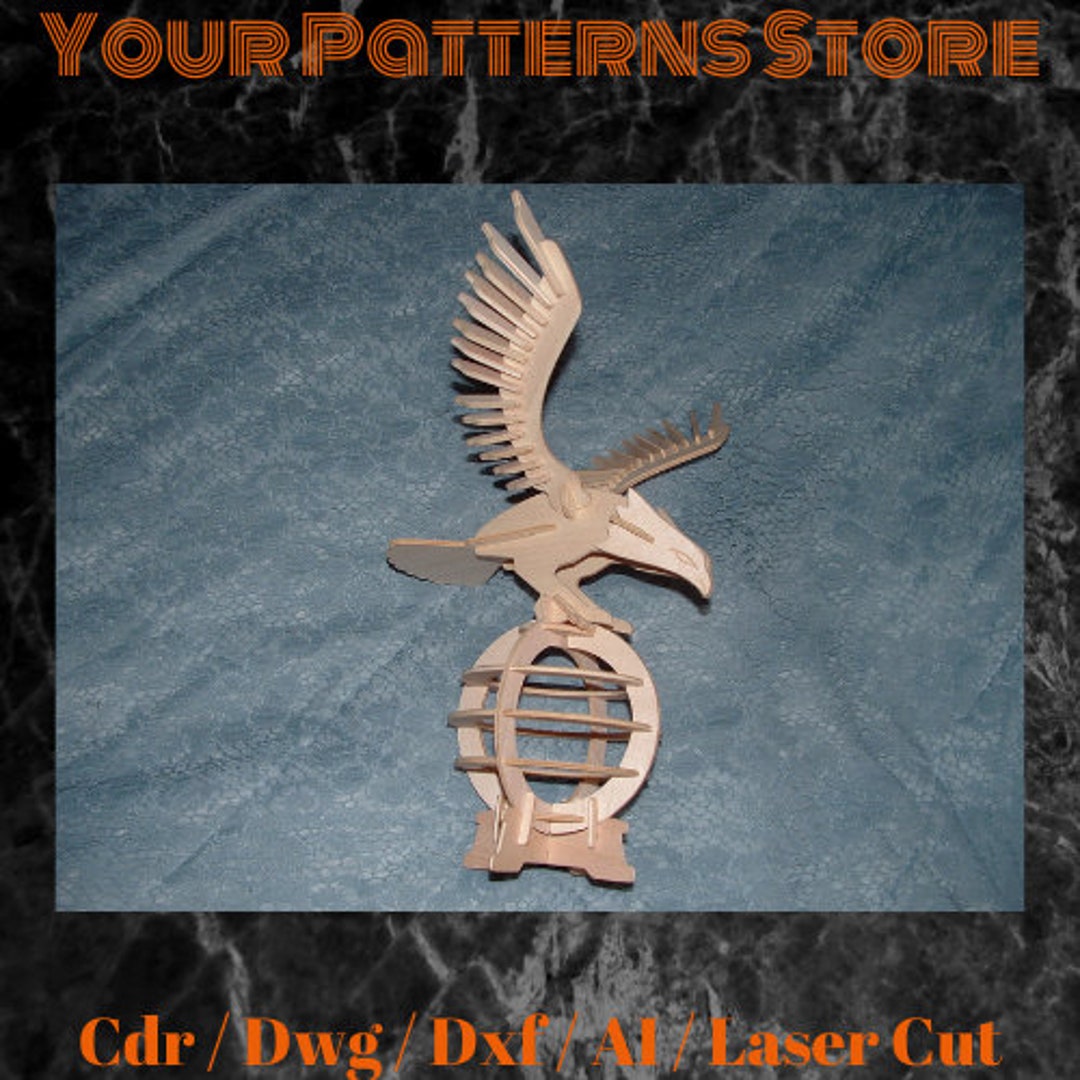 Eagle Laser Cut File, Engrave Files, Dxf / Cdr / Dwg / Puzzle for ... Eagle Laser Cut File, Engrave Files, Dxf / Cdr / Dwg / Puzzle for ...