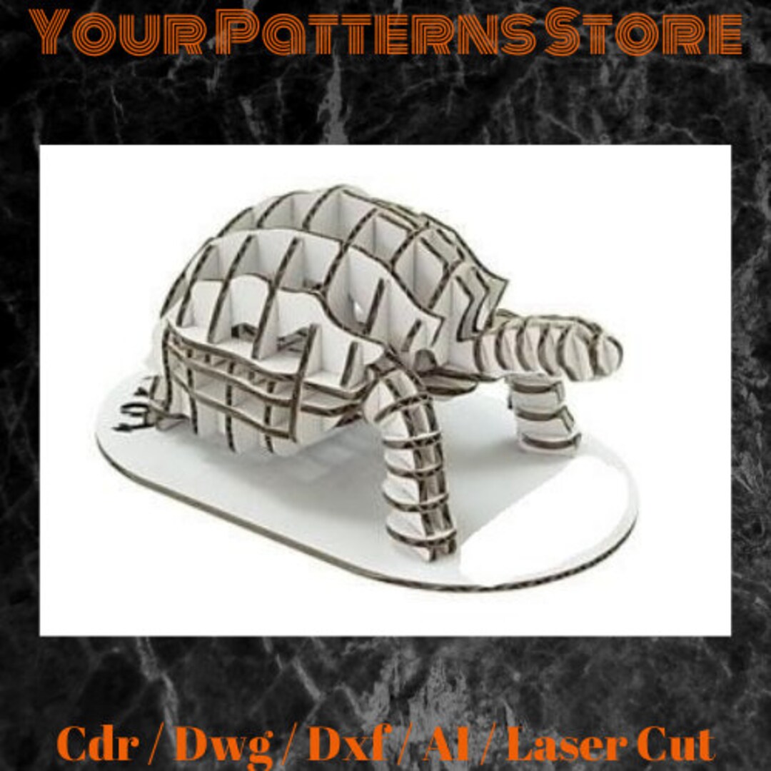 Turtle Laser Cut File Engrave Files Dxf / Cdr / Dwg / Puzzle - Etsy