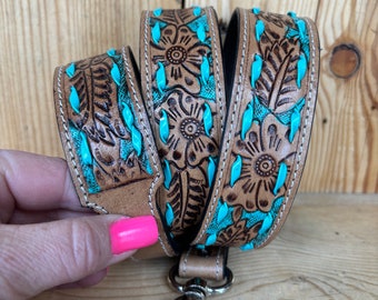 Leather Tooled Purse Strap - Etsy