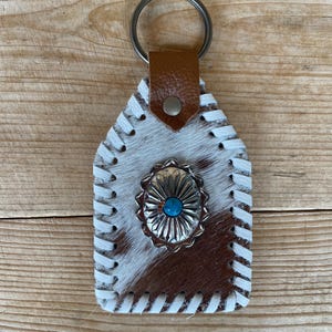 Cowhide Keychains! - Etsy